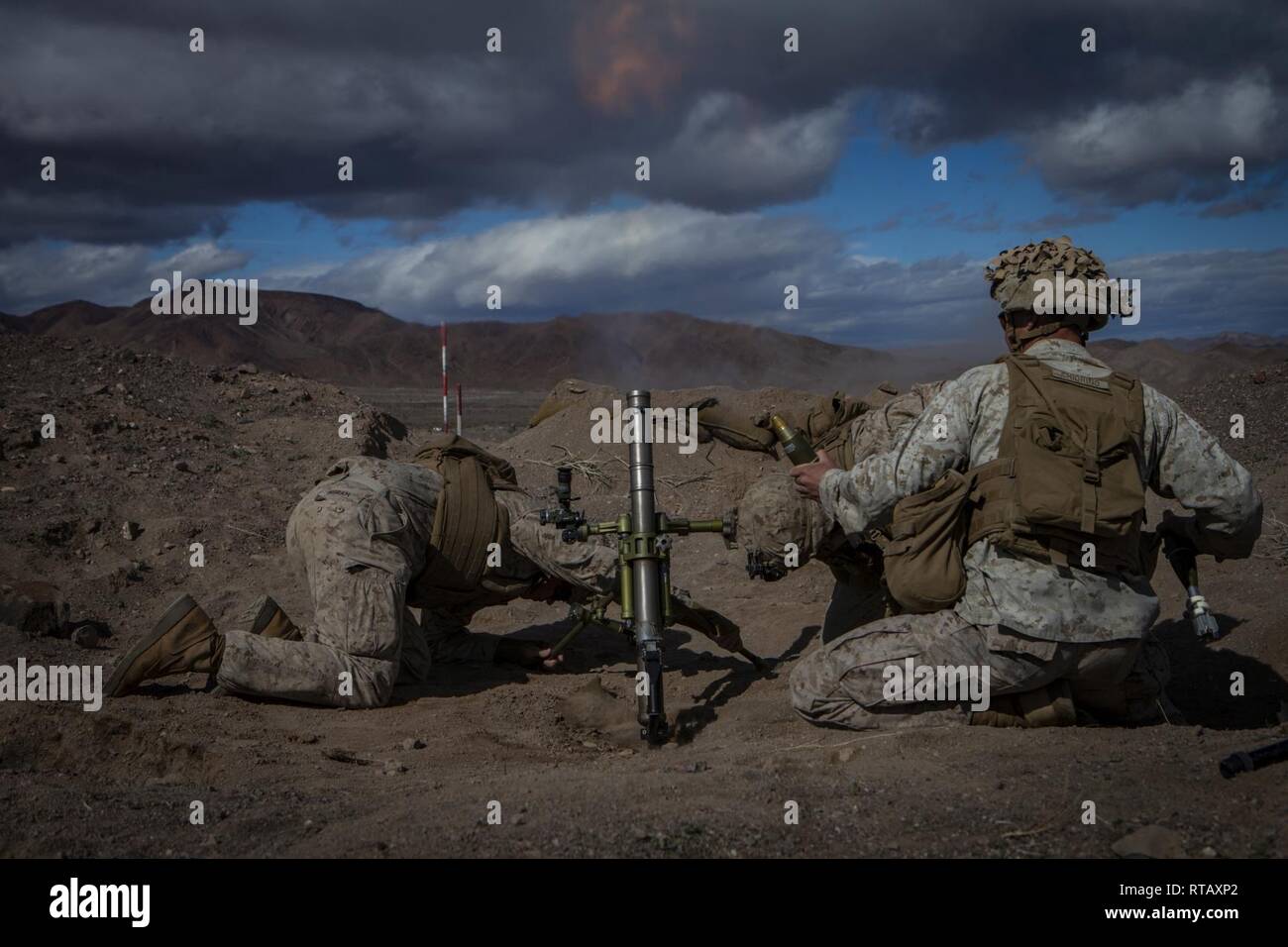 U.S. Marine Lance Cpl. Austin M. Ingram, gunner, left, and Lance Cpl ...