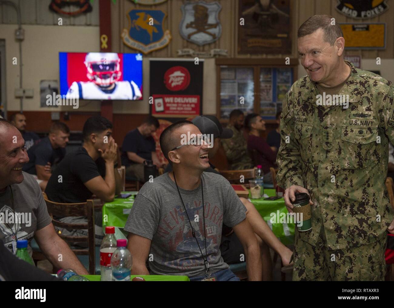 CAMP LEMONIER, Djibouti - Chief of Navy Reserve Vice Adm. Luke McCollum ...