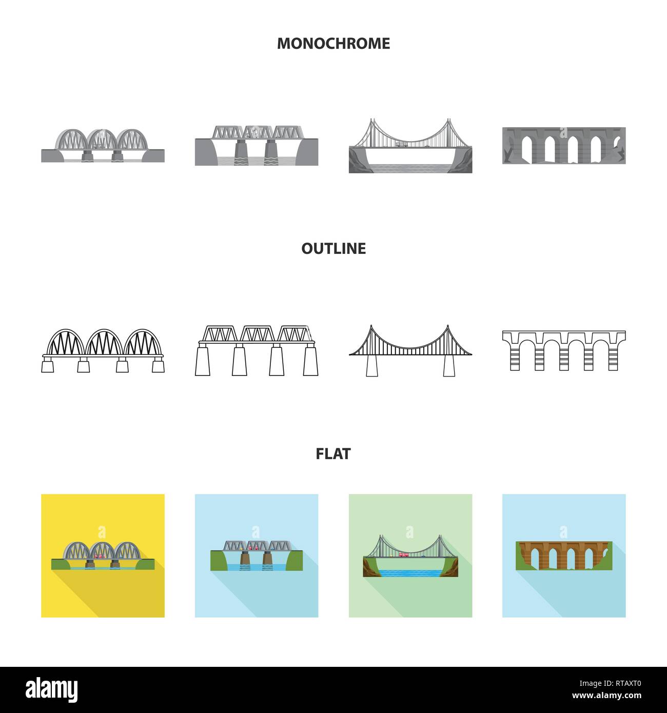 Vector illustration of connection and design sign. Collection of ...
