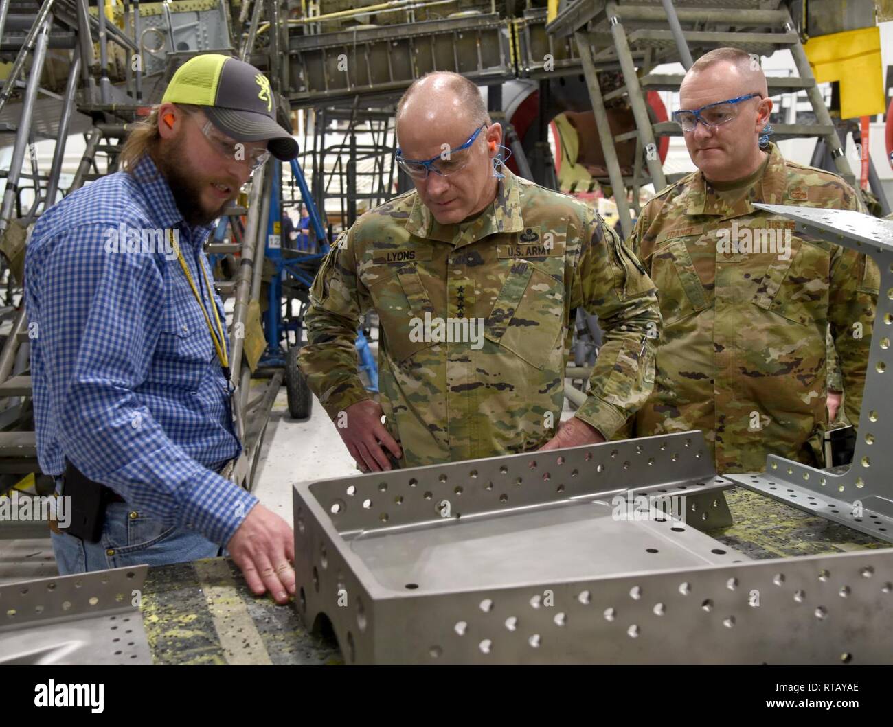 Daron Bender, left, 564th Aircraft Maintenance Squadron sheet metal ...