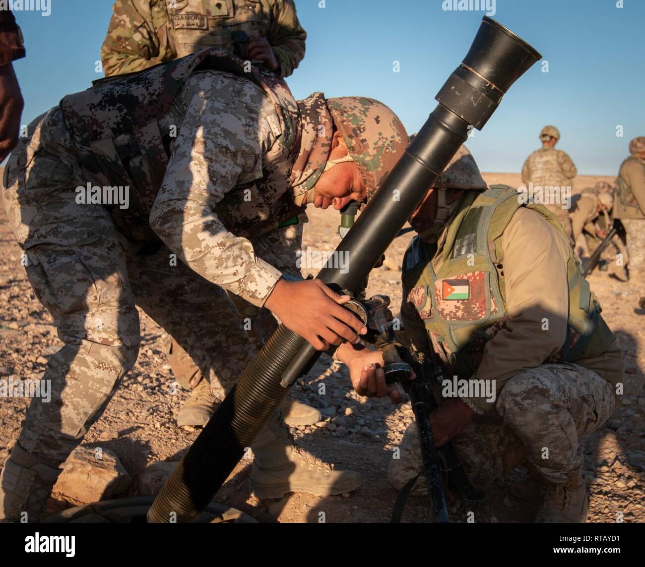 Jordan Armed Forces soldiers with 5th Border Guard Force Battalion make ...