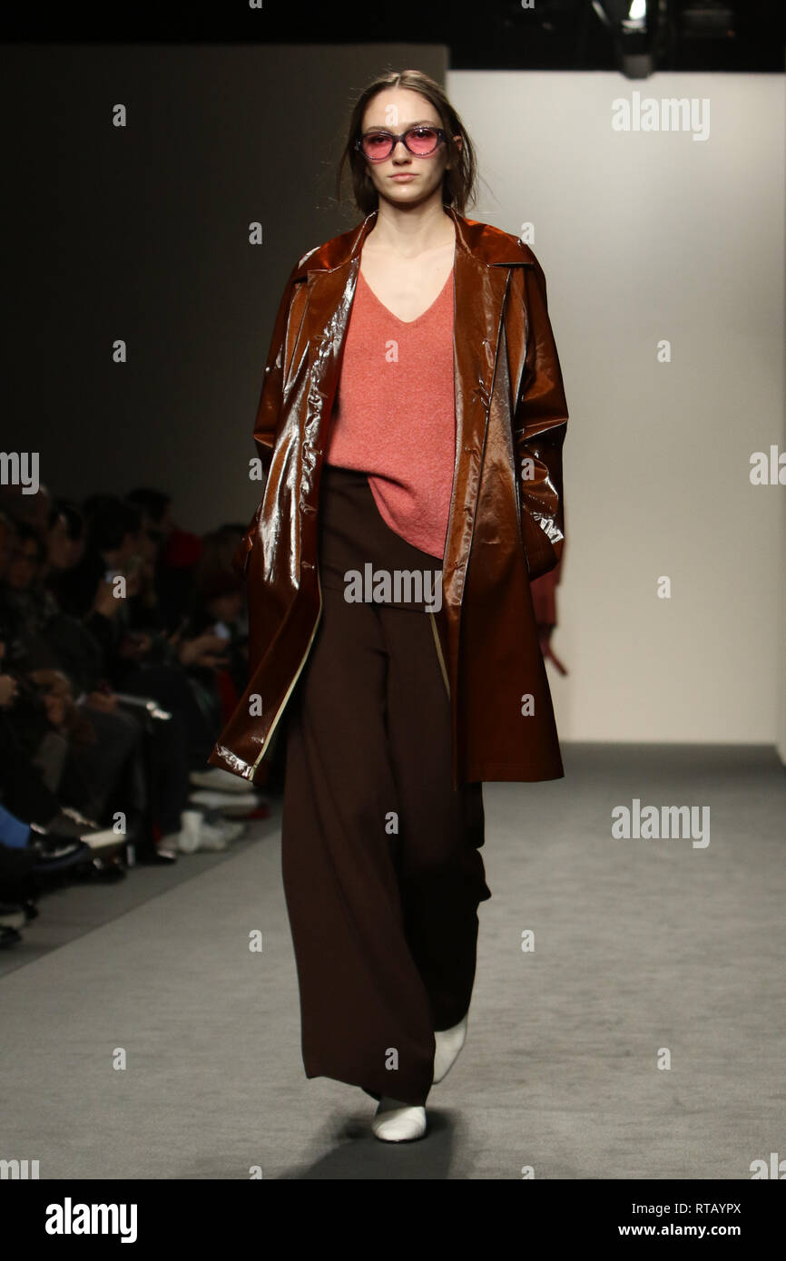 Models on the catwalk during the Angelia Ami fashion show as part of ...