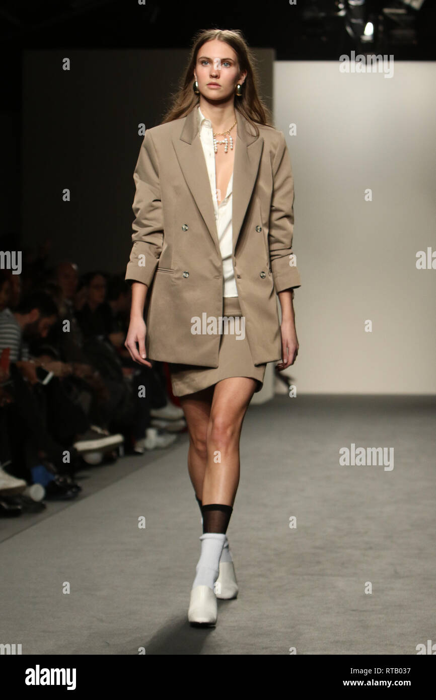 Models on the catwalk during the Angelia Ami fashion show as part of ...