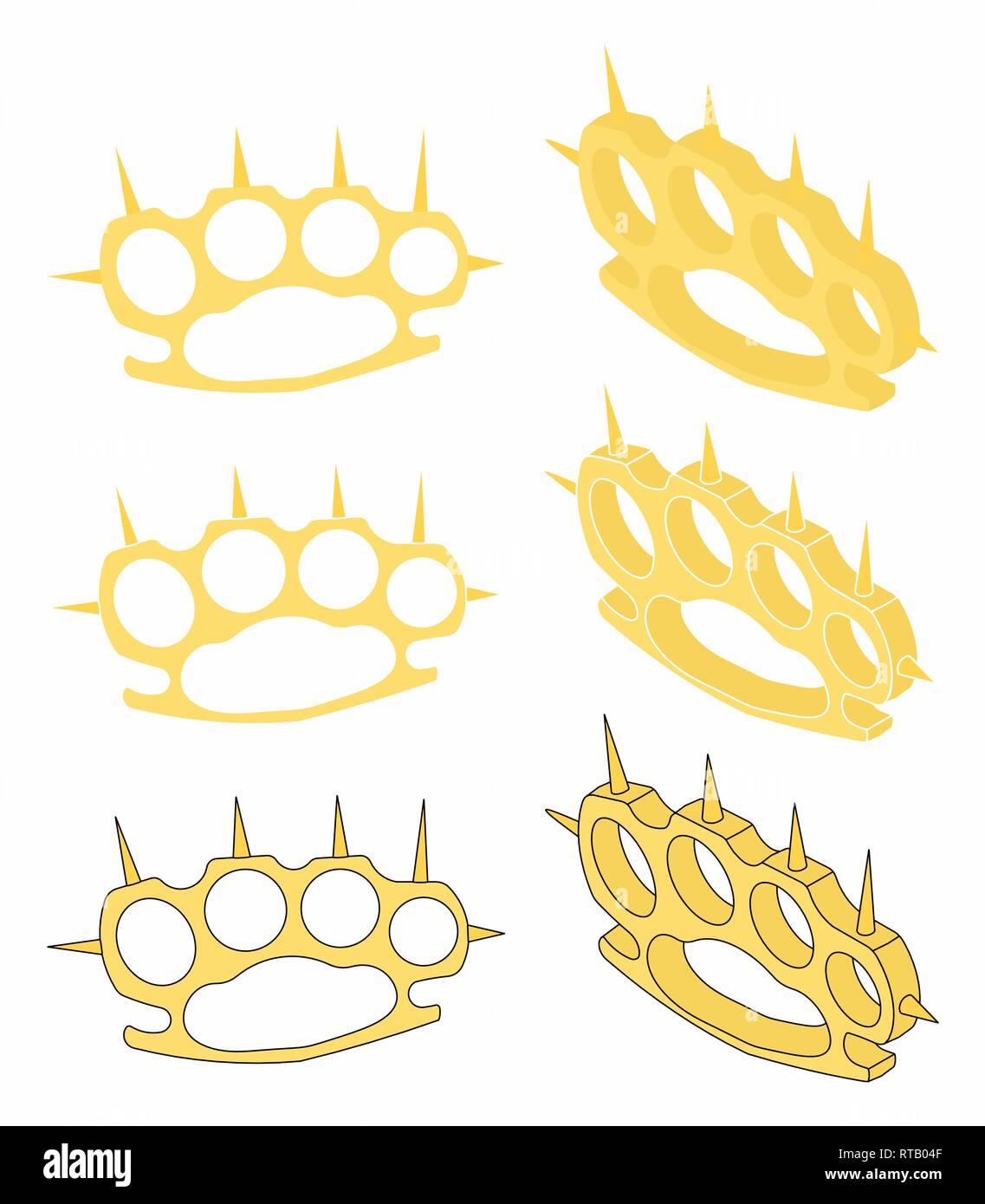 brass knuckle gold Stock Vector Image & Art - Alamy