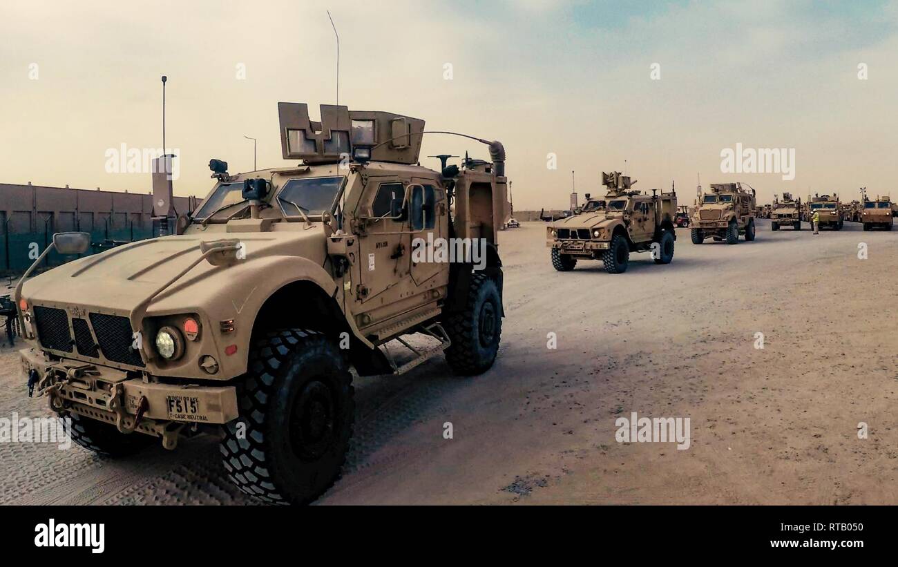 Army Prepositioned Stock - 5 trucks are moved as the 155th Armored ...
