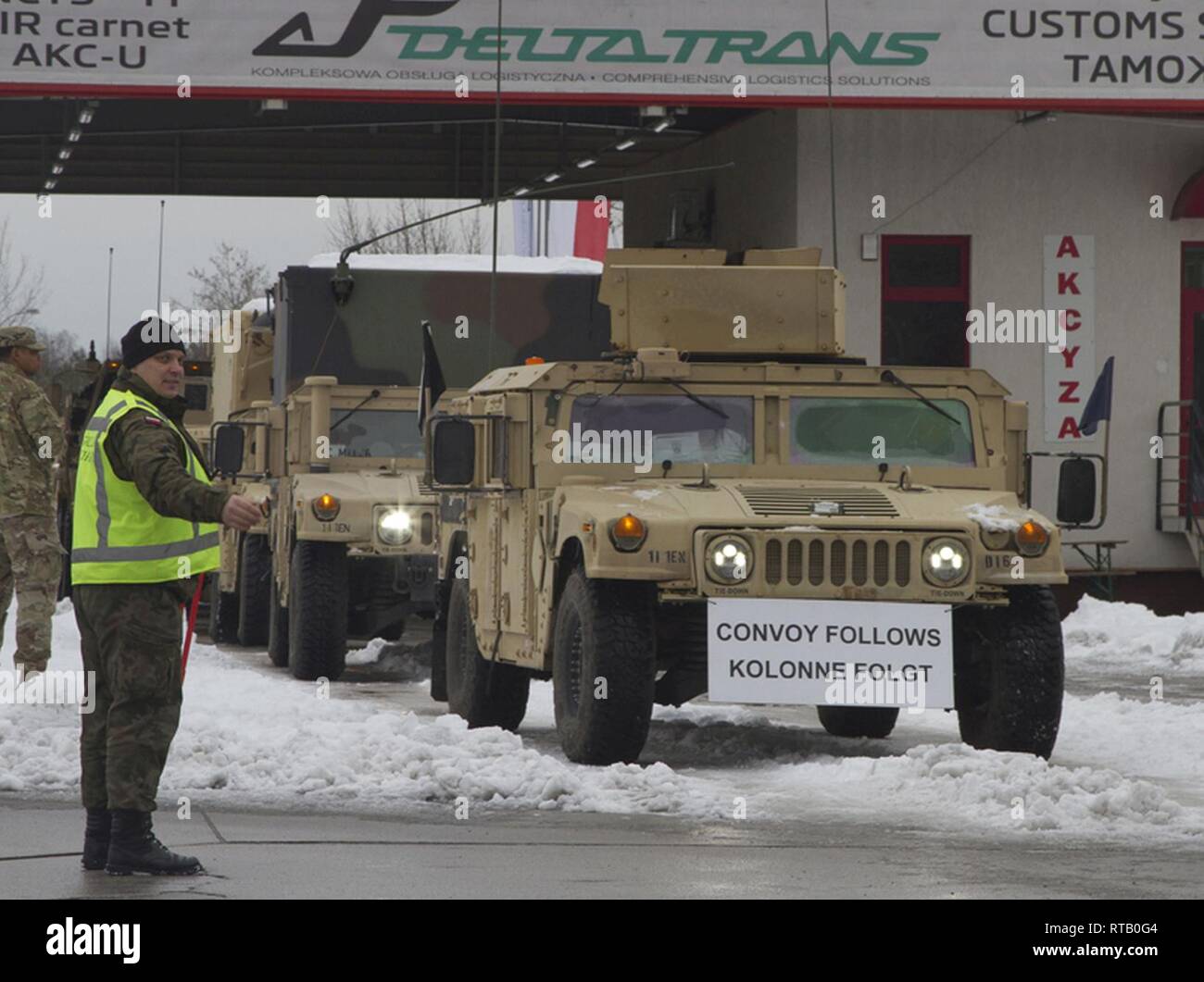 Armored army vehicle checkpoint hi-res stock photography and images - Alamy