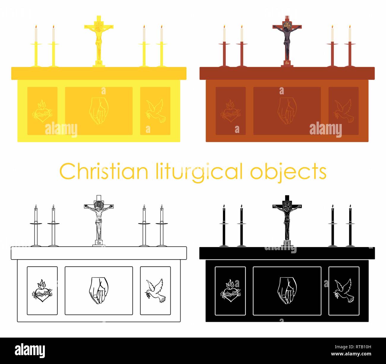 Catholic church interior mass Cut Out Stock Images & Pictures - Alamy