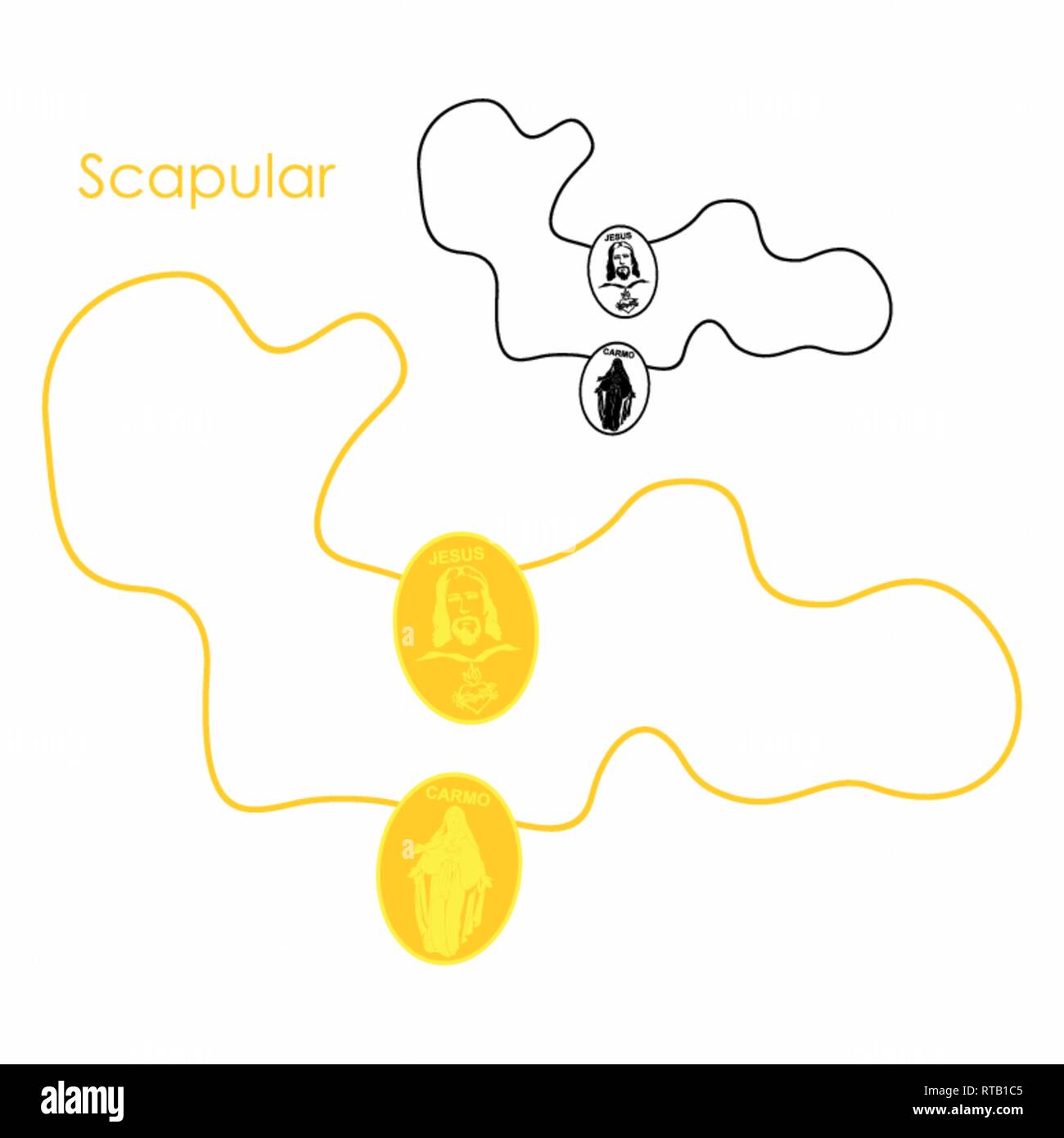 Scapular catholic Stock Vector Images - Alamy