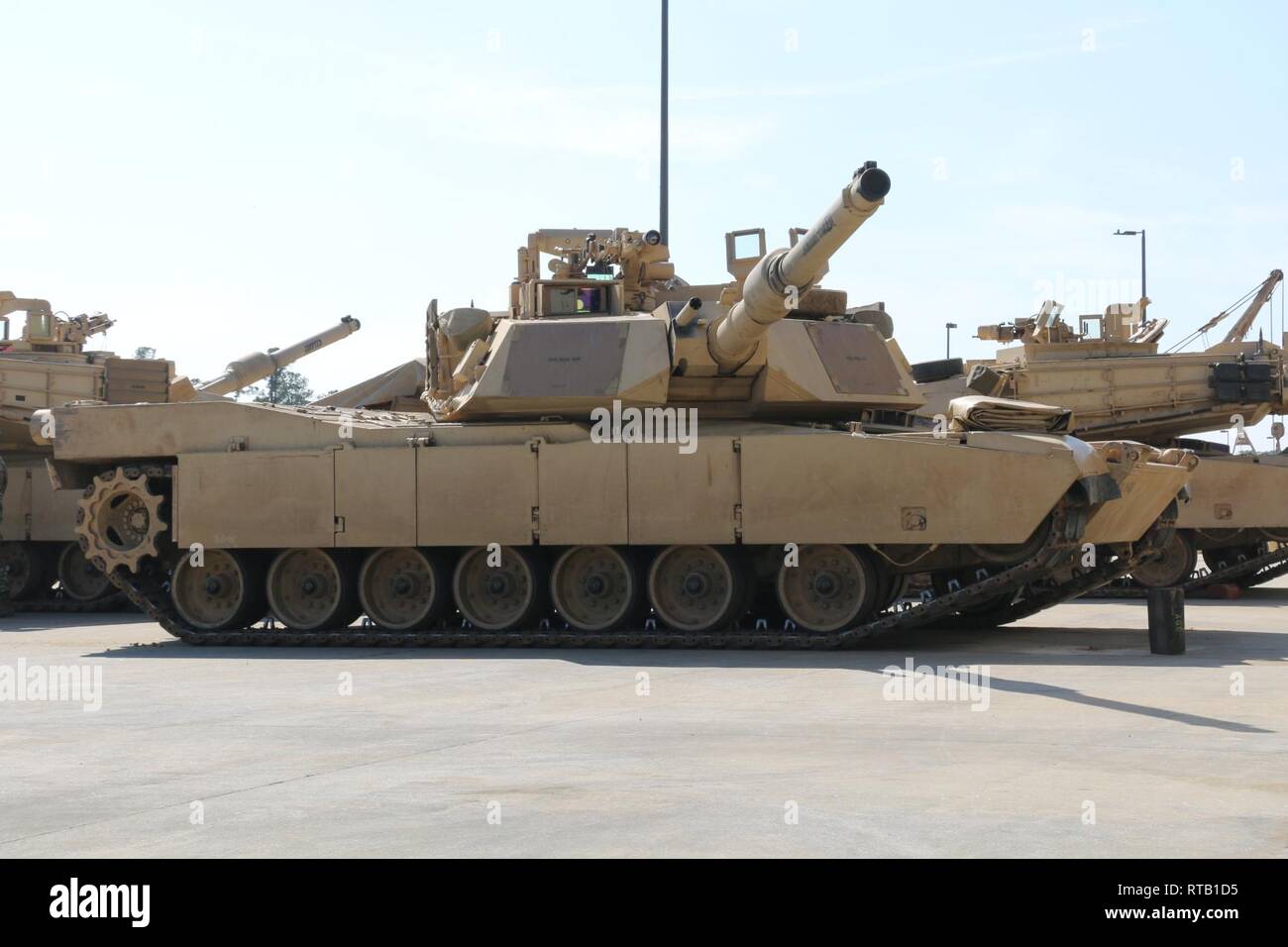 M1A1 Abrams Tanks assigned to 3rd Battalion, 67th Armored Regiment, 2nd ...