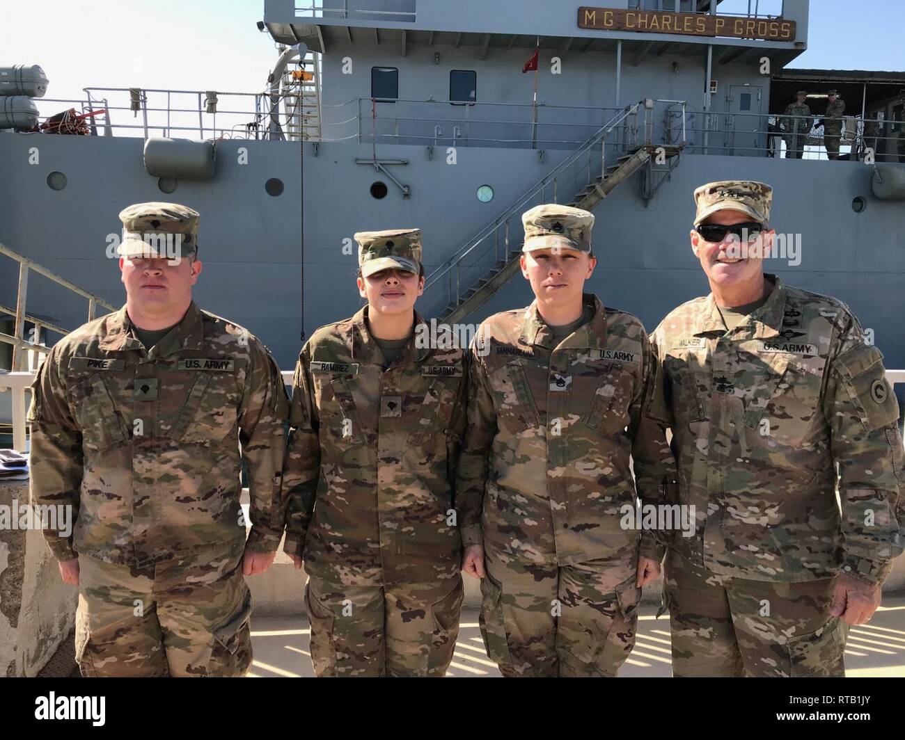 Soldiers of the 393d Transportation Detachment, a theater harbormaster ...