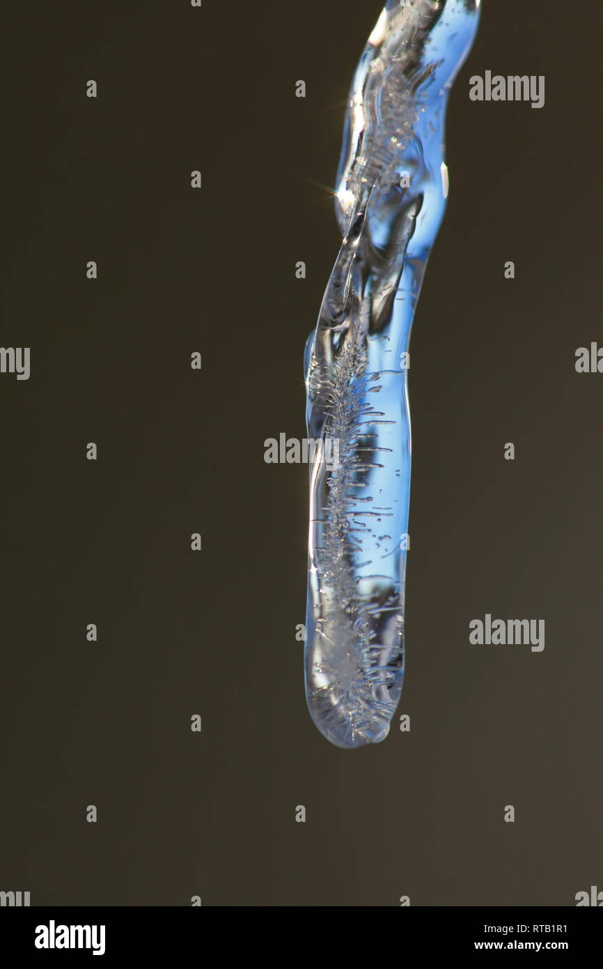 Close up of a single icicle Stock Photo - Alamy