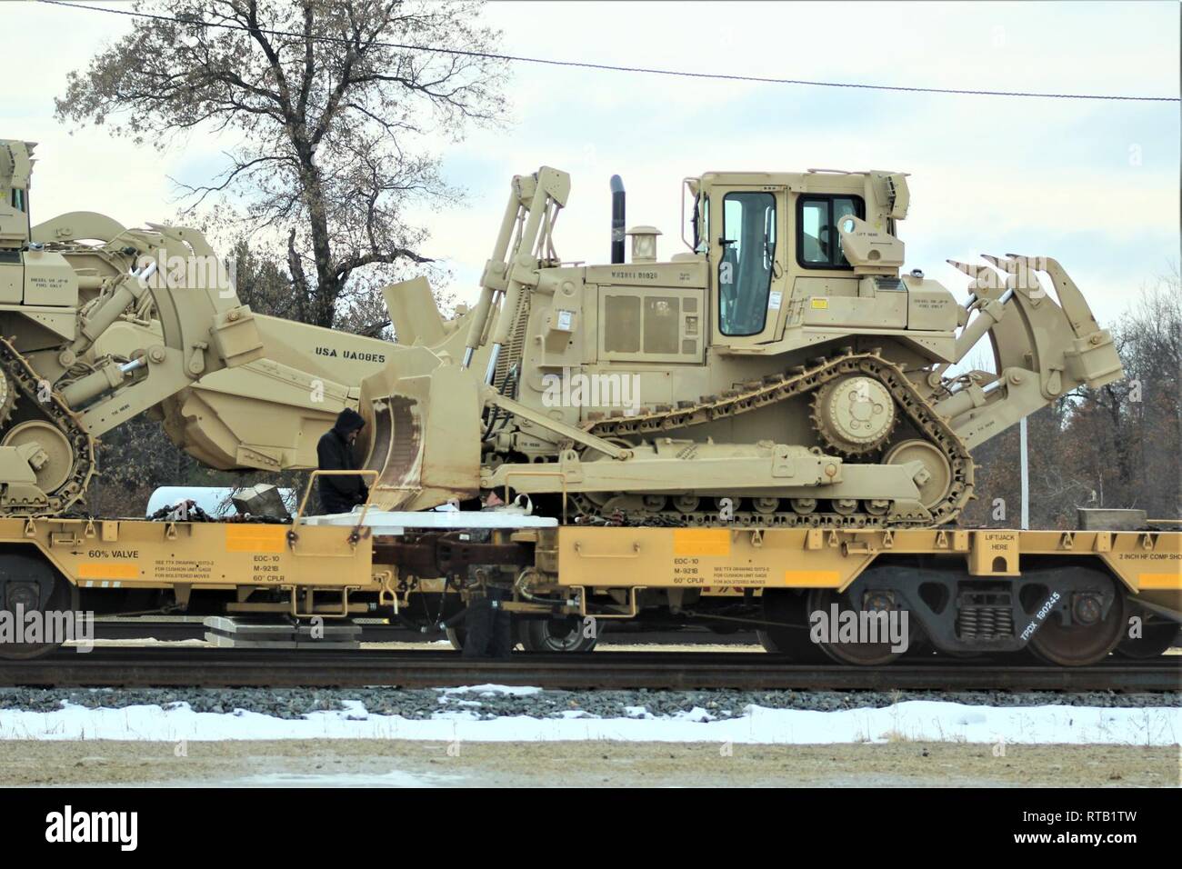 Military vehicles and equipment with the 389th Engineer Battalion is ...