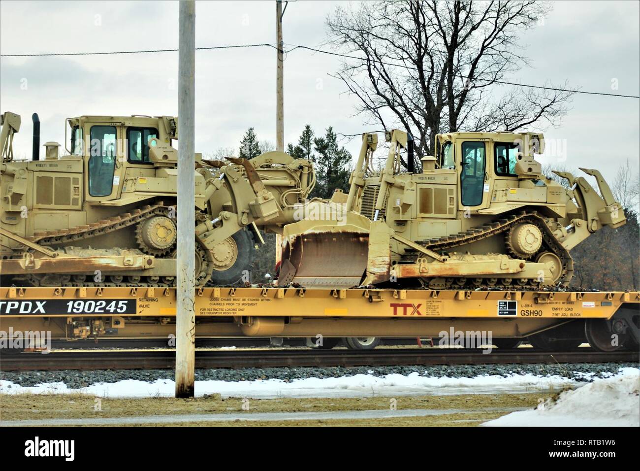 Military vehicles and equipment with the 389th Engineer Battalion is ...