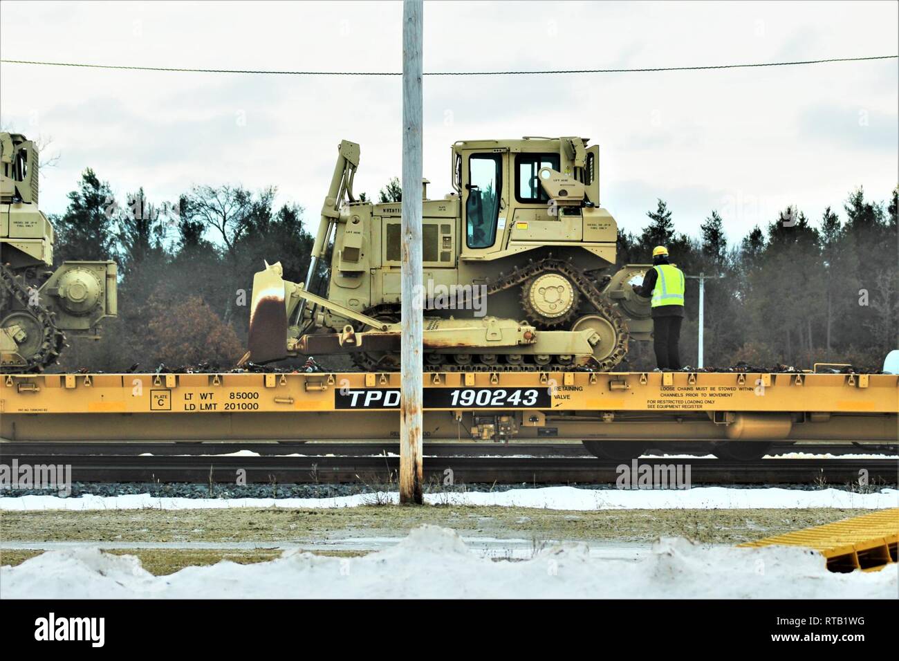 Military vehicles and equipment with the 389th Engineer Battalion is ...