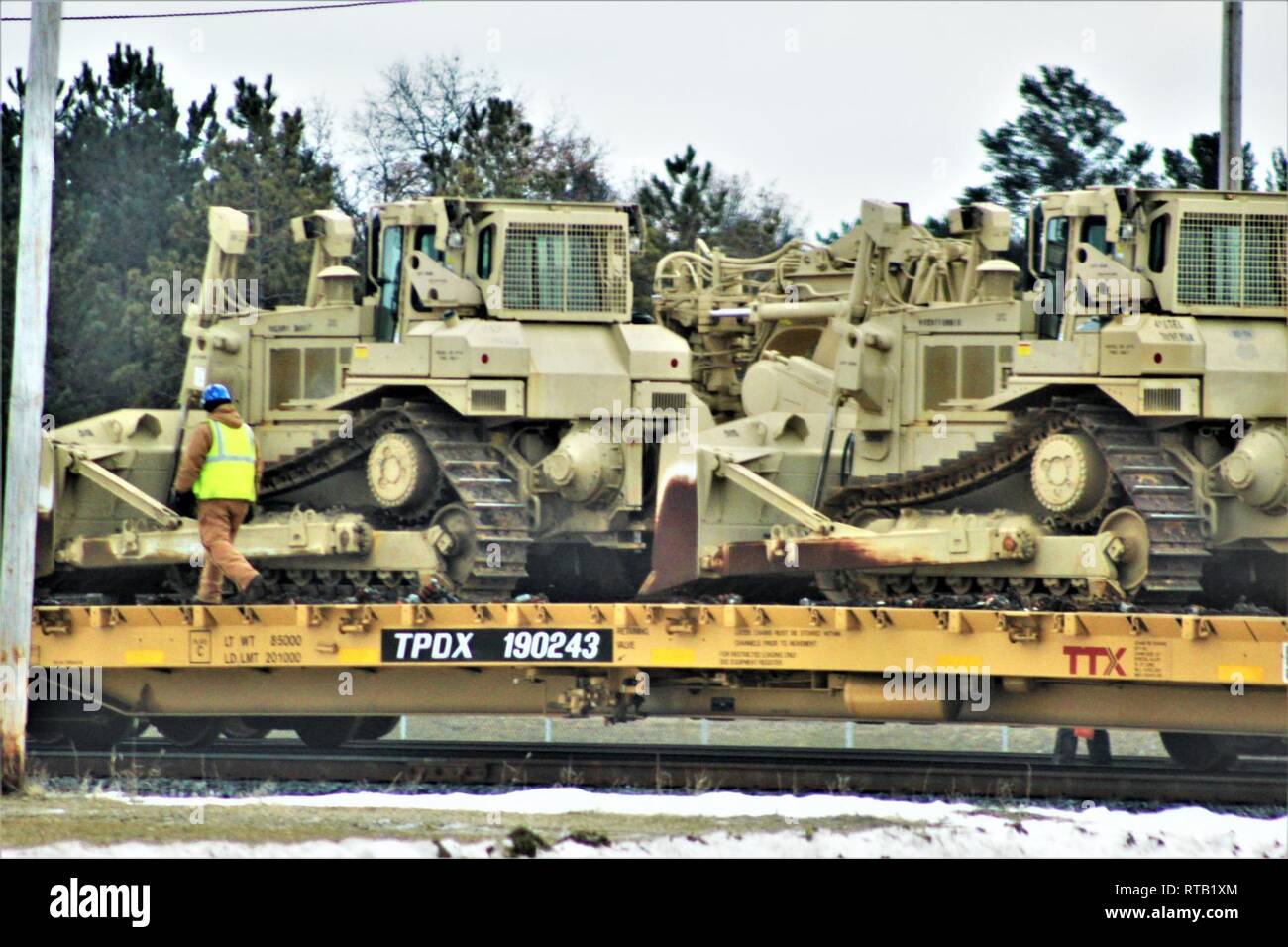 Military vehicles and equipment with the 389th Engineer Battalion is ...
