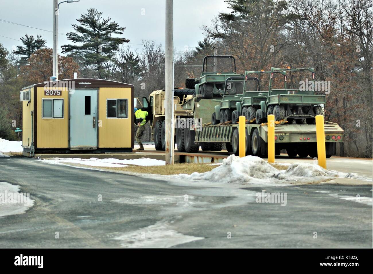 Military vehicles and equipment with the 389th Engineer Battalion are ...