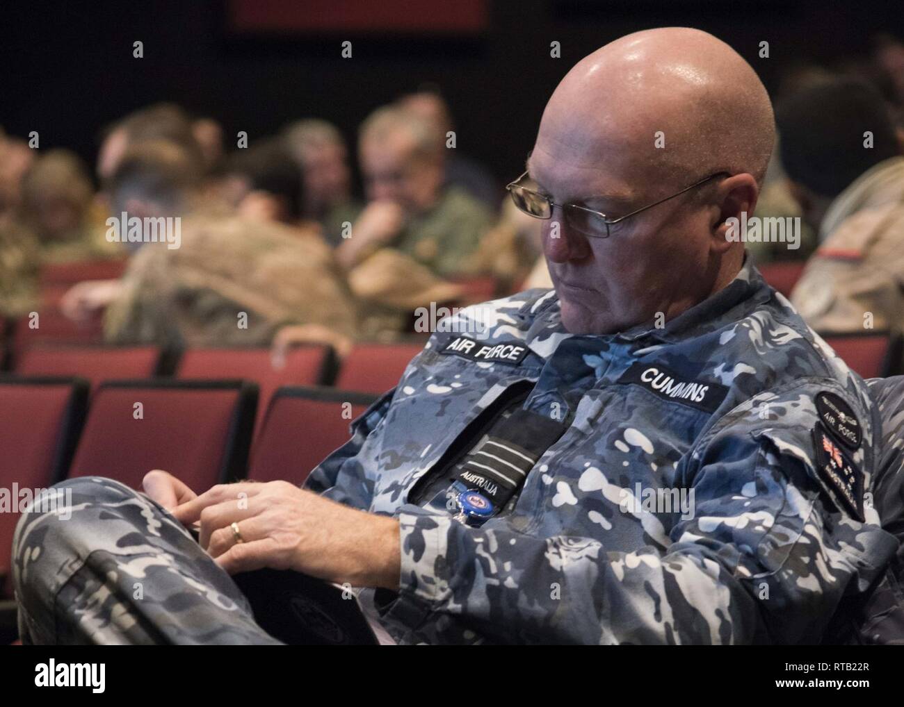 Wing Commander Brady Cummins, Australian representative on the ...