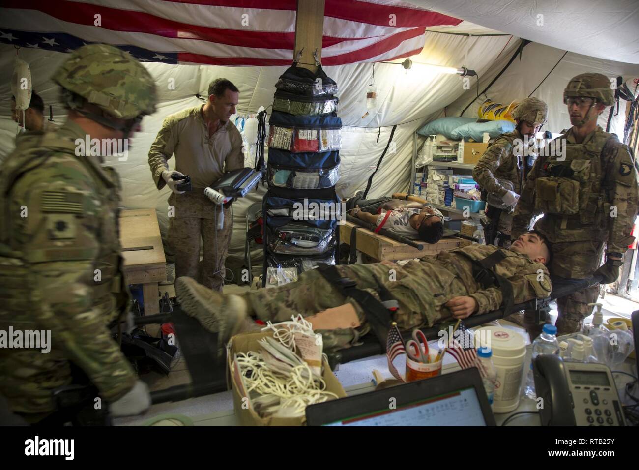 U.S. Navy Sailors with Shock Trauma Platoon, Combat Logistics ...