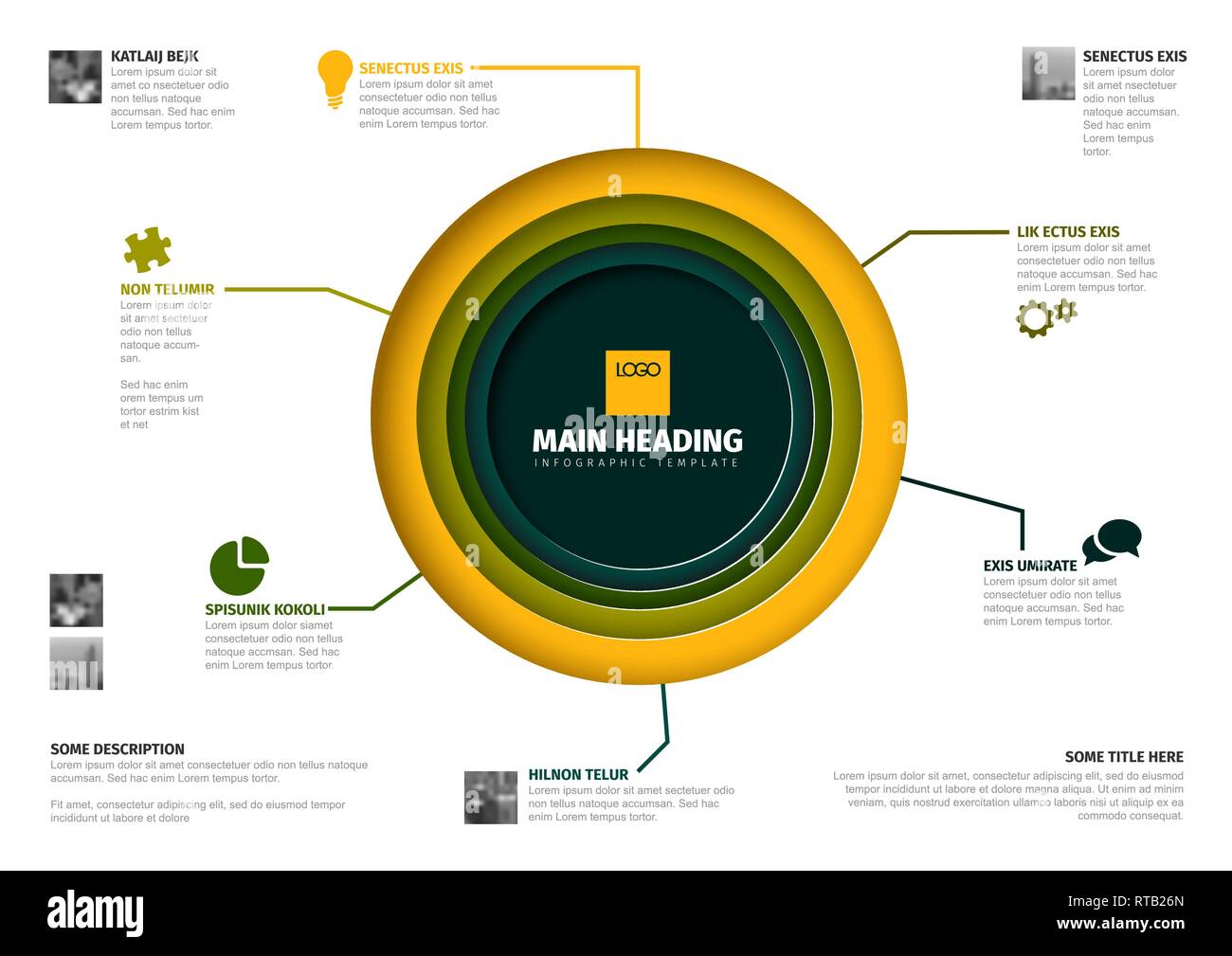 Vector multipurpose Infographic template with paper cut circle in the ...