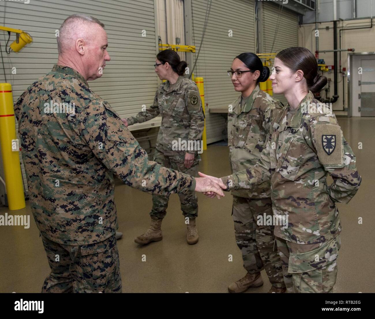 U.S. Marine Corps Lt. Gen. H. Stacy Clardy (left), Under Secretary of ...