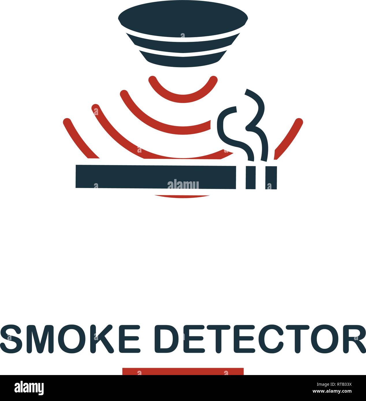 Smoke Detector icon from sensors icons collection. Creative two colors ...