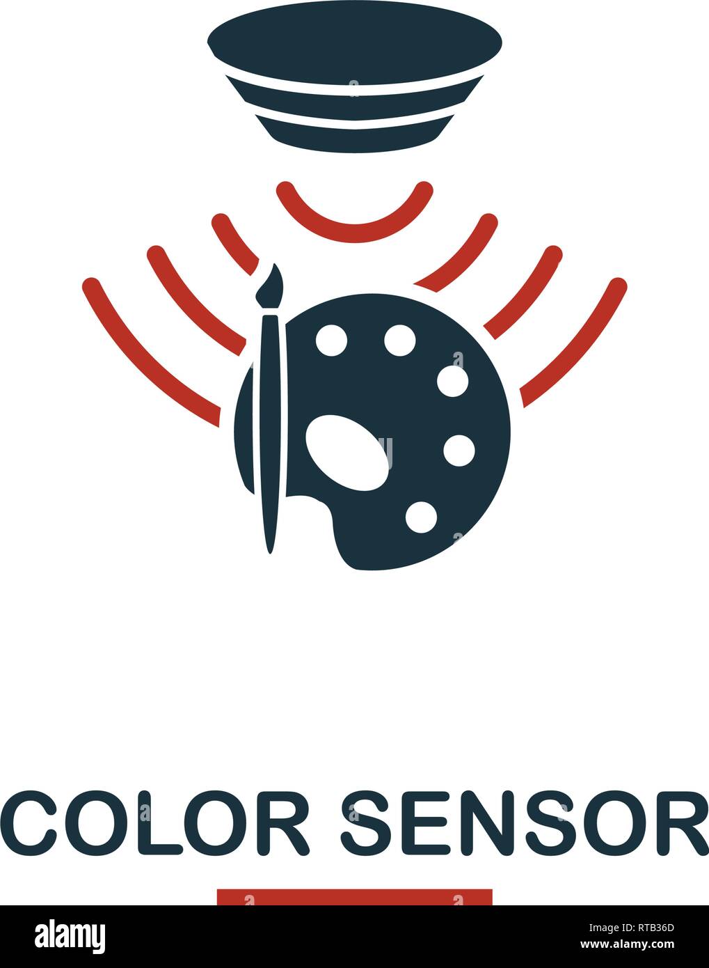 Color Sensor icon from sensors icons collection. Creative two colors ...