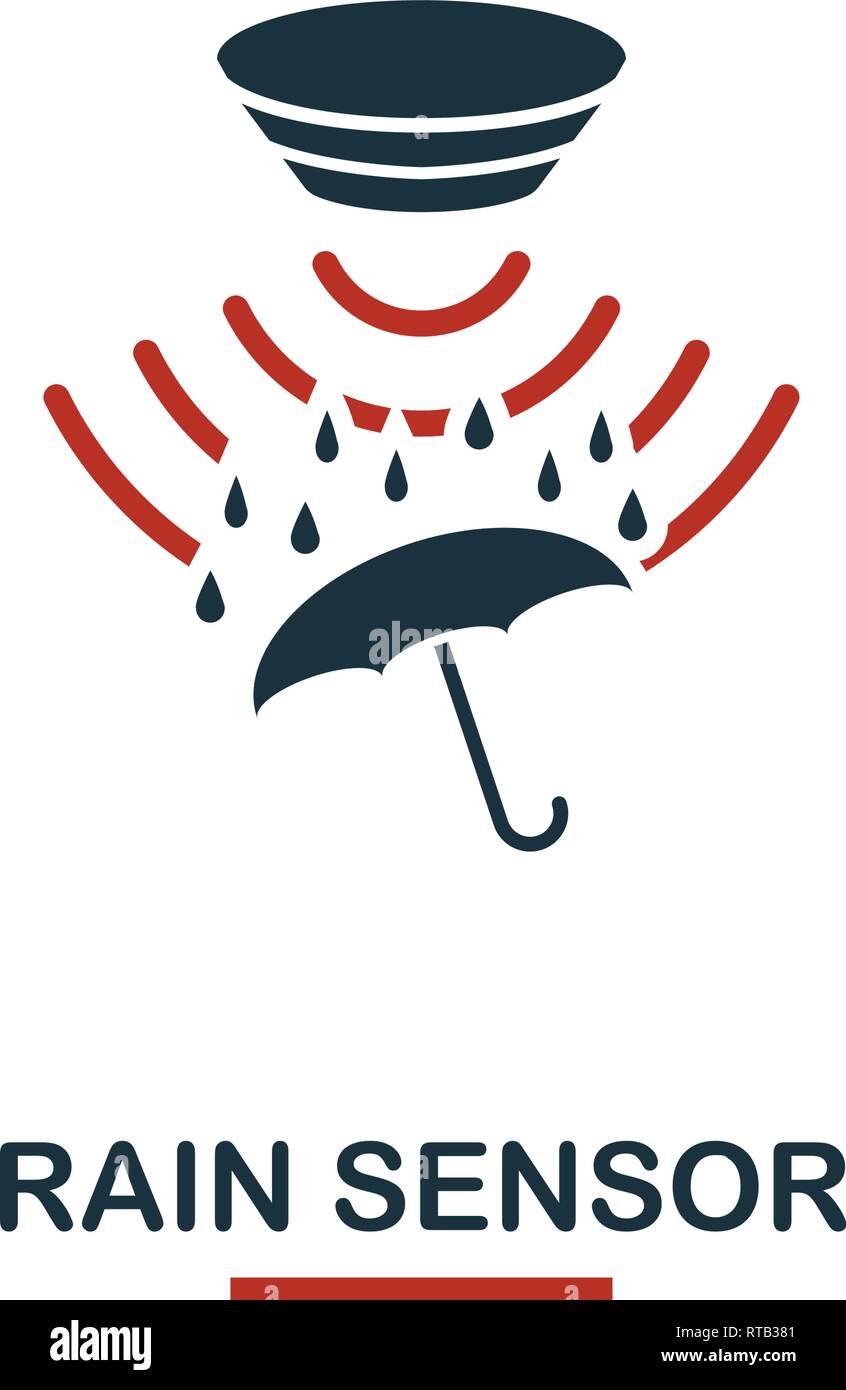 Rain Sensor icon from sensors icons collection. Creative two colors ...