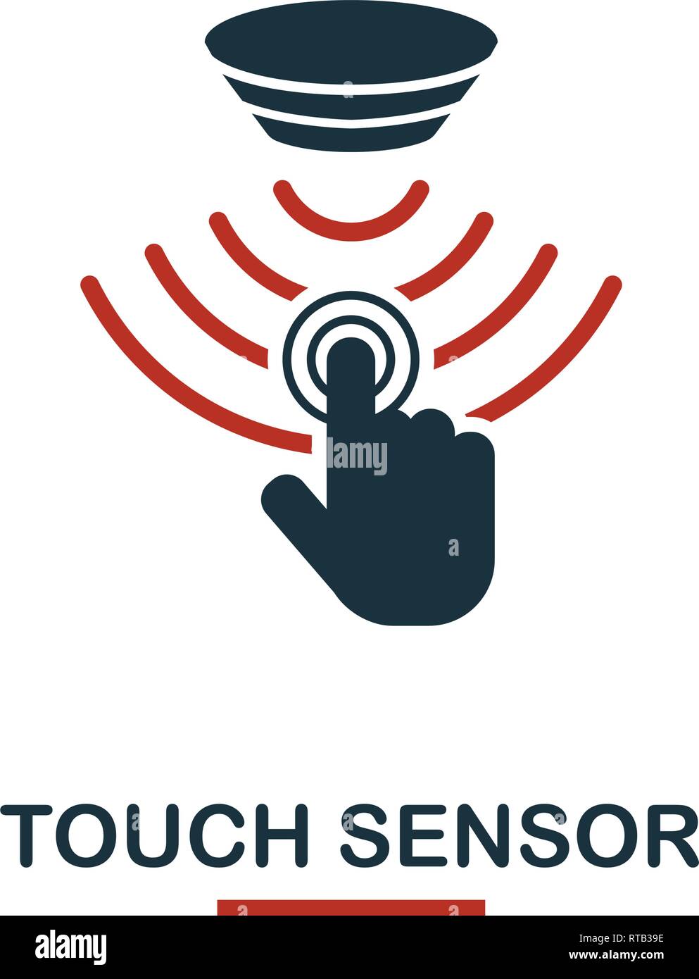 Touch Sensor Icon From Sensors Icons Collection Creative Two Colors Design Symbol Touch Sensor