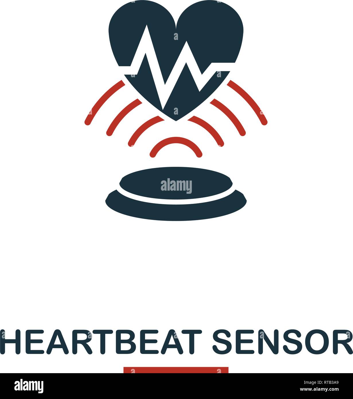 Heartbeat Sensor Icon From Sensors Icons Collection Creative Two Colors Design Symbol Heartbeat