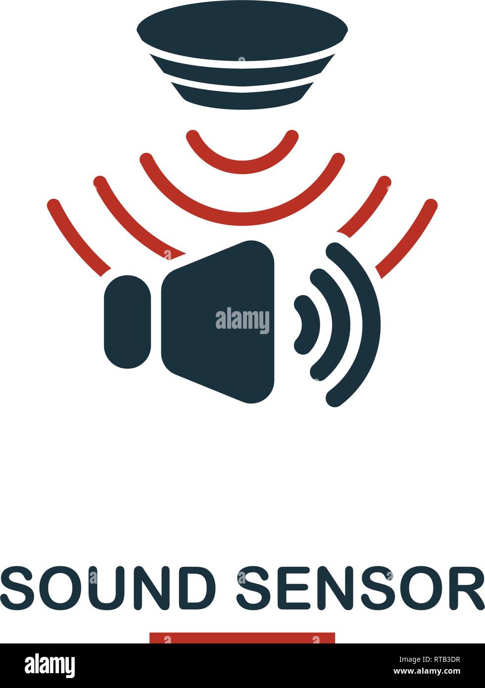 Sound Sensor icon from sensors icons collection. Creative two colors design symbol sound sensor ...
