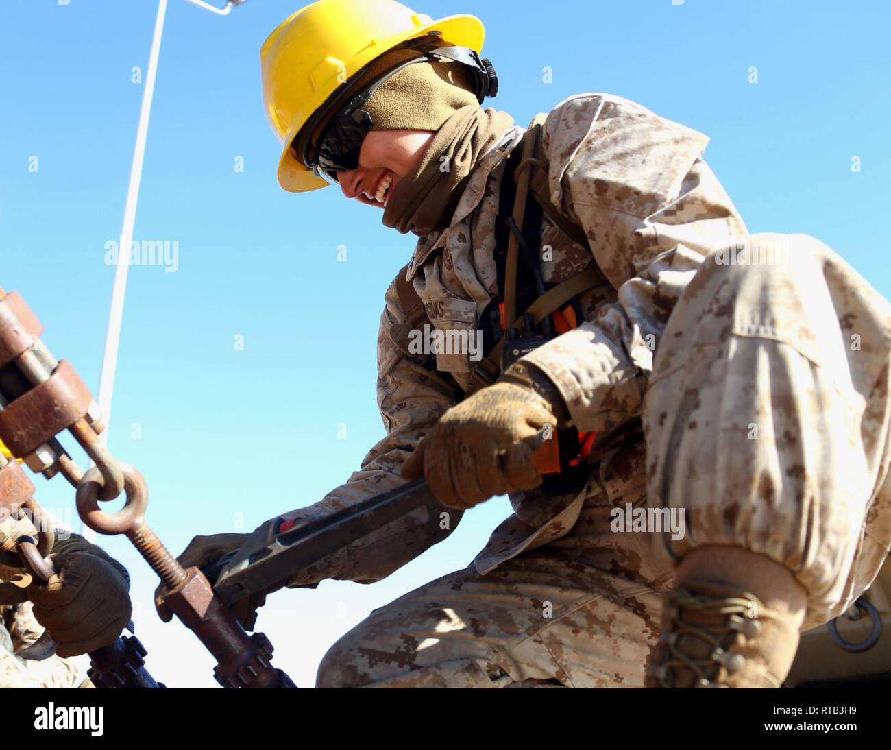 U.S. Marine Corps Lance Cpl. Johanna B. Rodas, a landing support ...