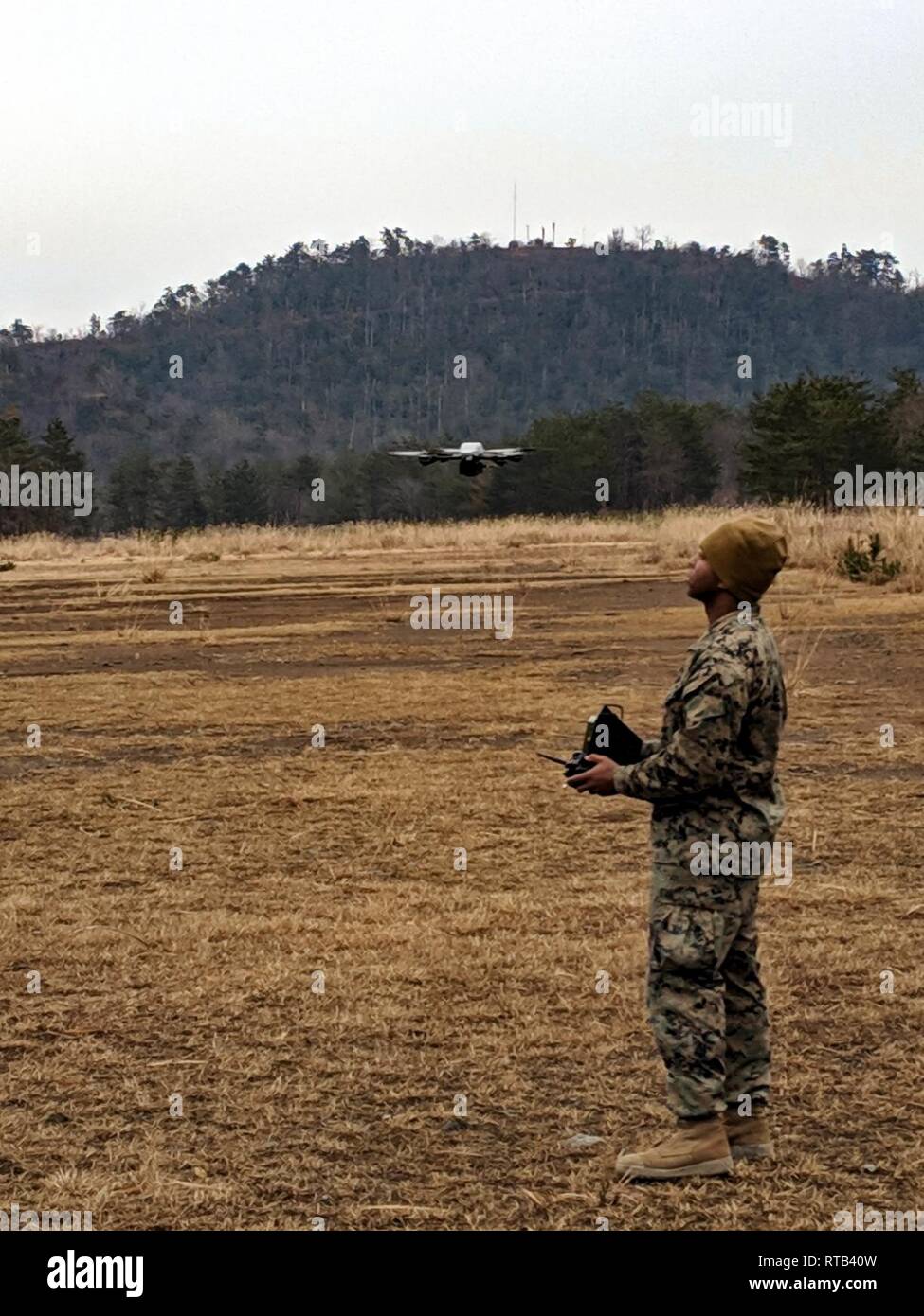 U.S. Marine Lance Cpl. Derrick Velasquez, a Small Unmanned Aircraft ...