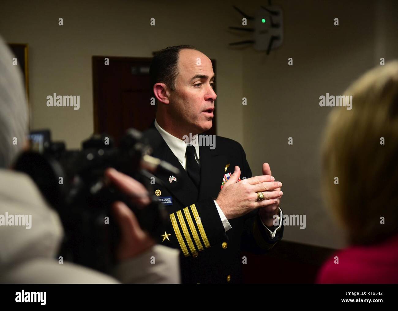 OTARU, Japan (Feb. 08, 2019) - Capt. Eric J. Anduze, commanding officer ...