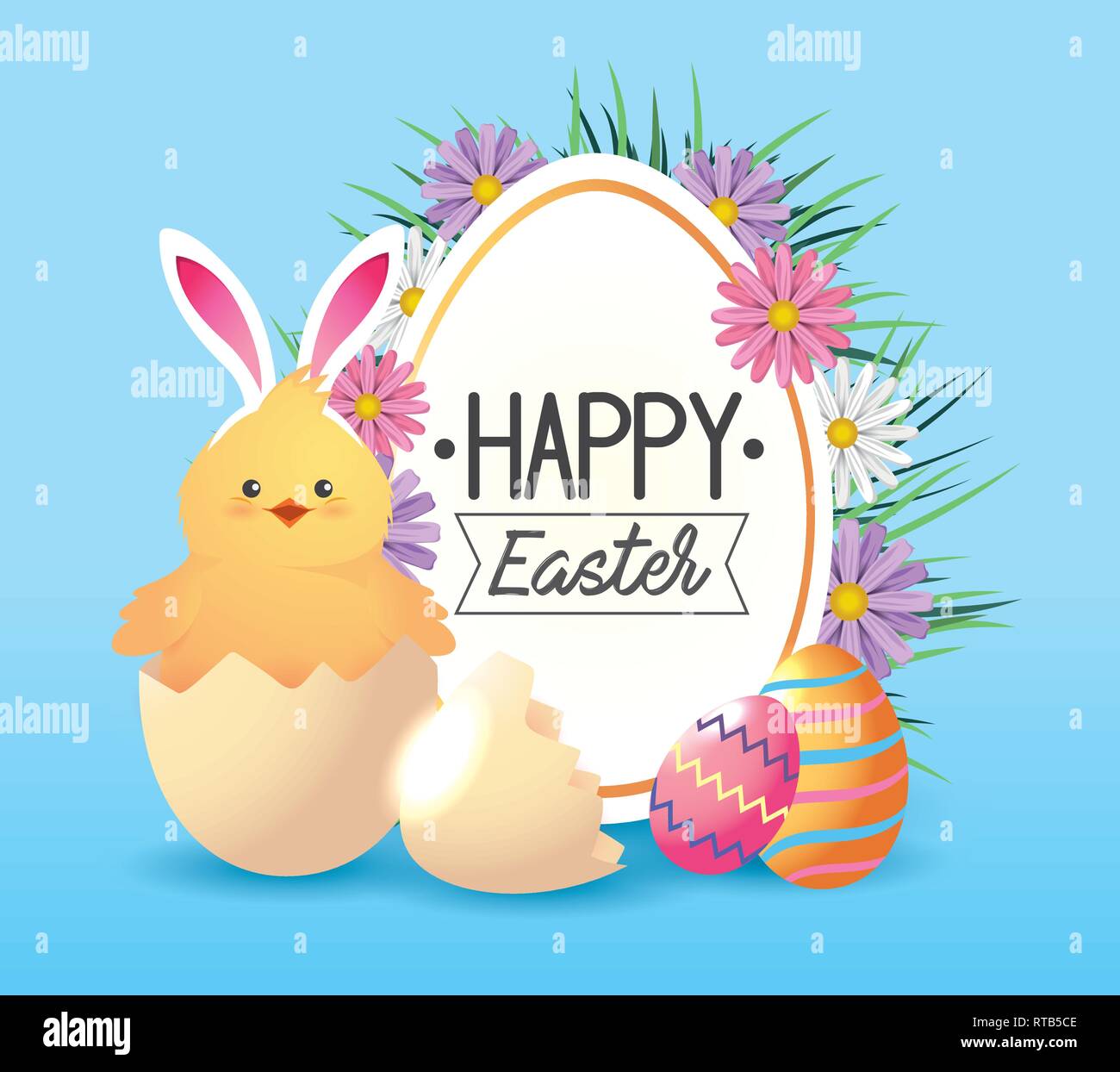Wearing rabbit ears Stock Vector Images - Alamy