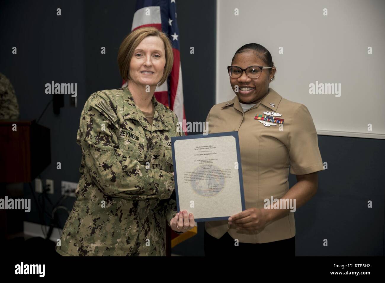 Culinary Specialist 2nd Class Shawdae Joseph receives a Letter of ...