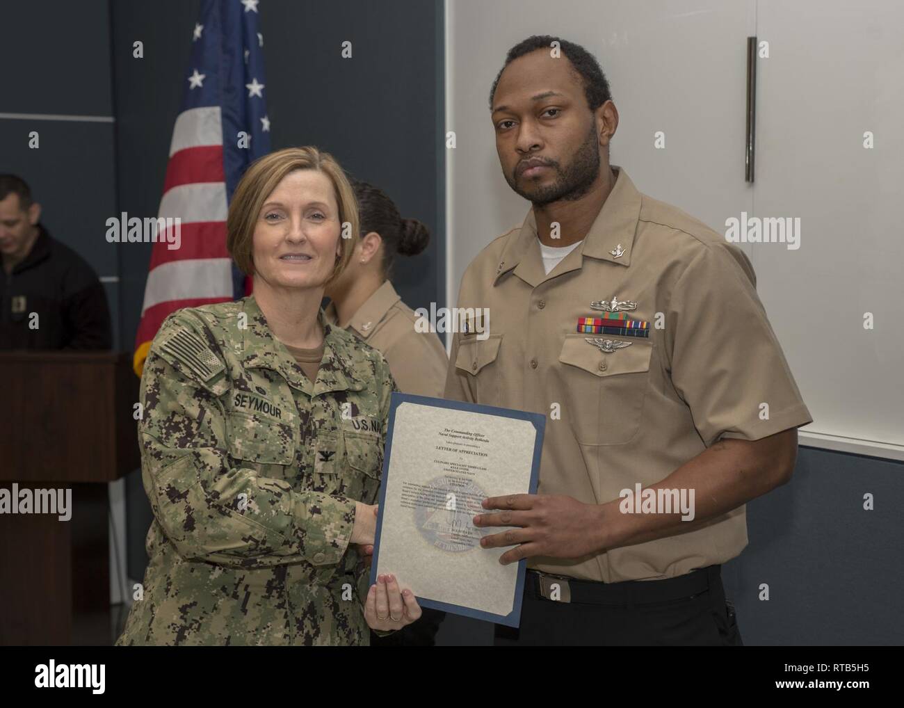 Culinary Specialist 3rd Class Kyle Stone receives a Letter of ...