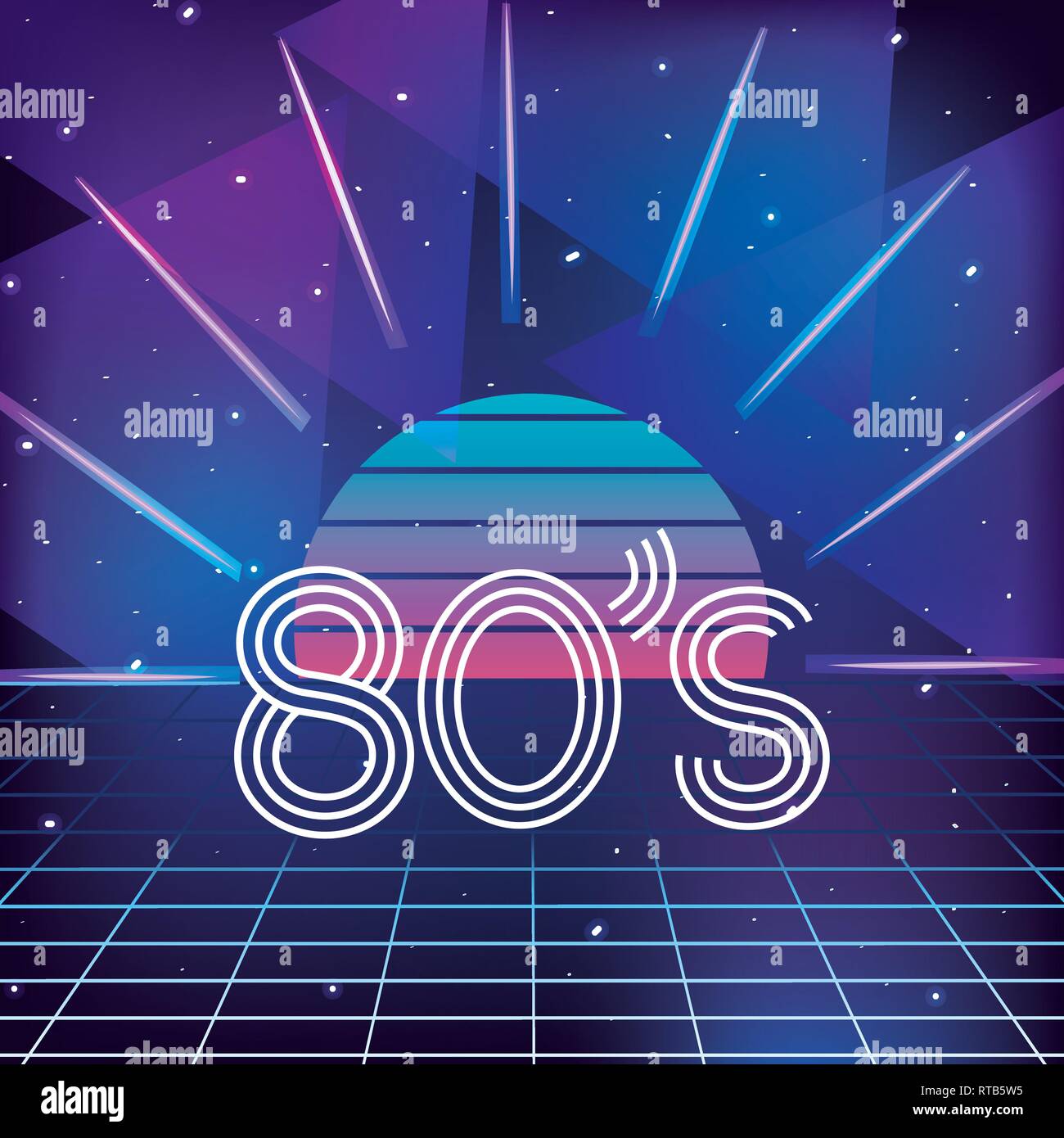 graphic sun and geometric 80s neon style Stock Vector Image & Art - Alamy