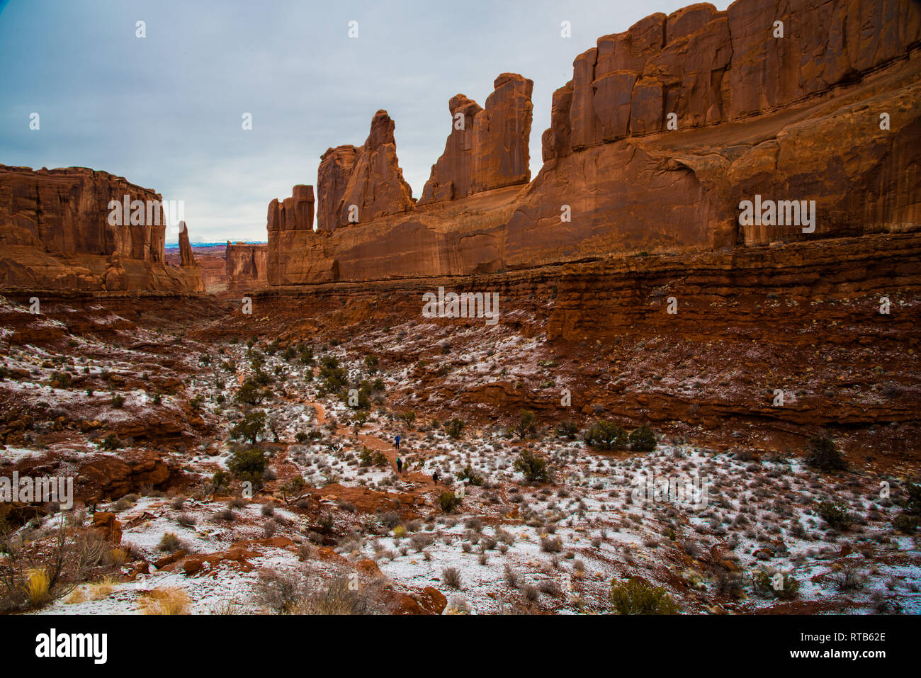 Arches and rock formations in Arches National Park, Utah Stock Photo ...
