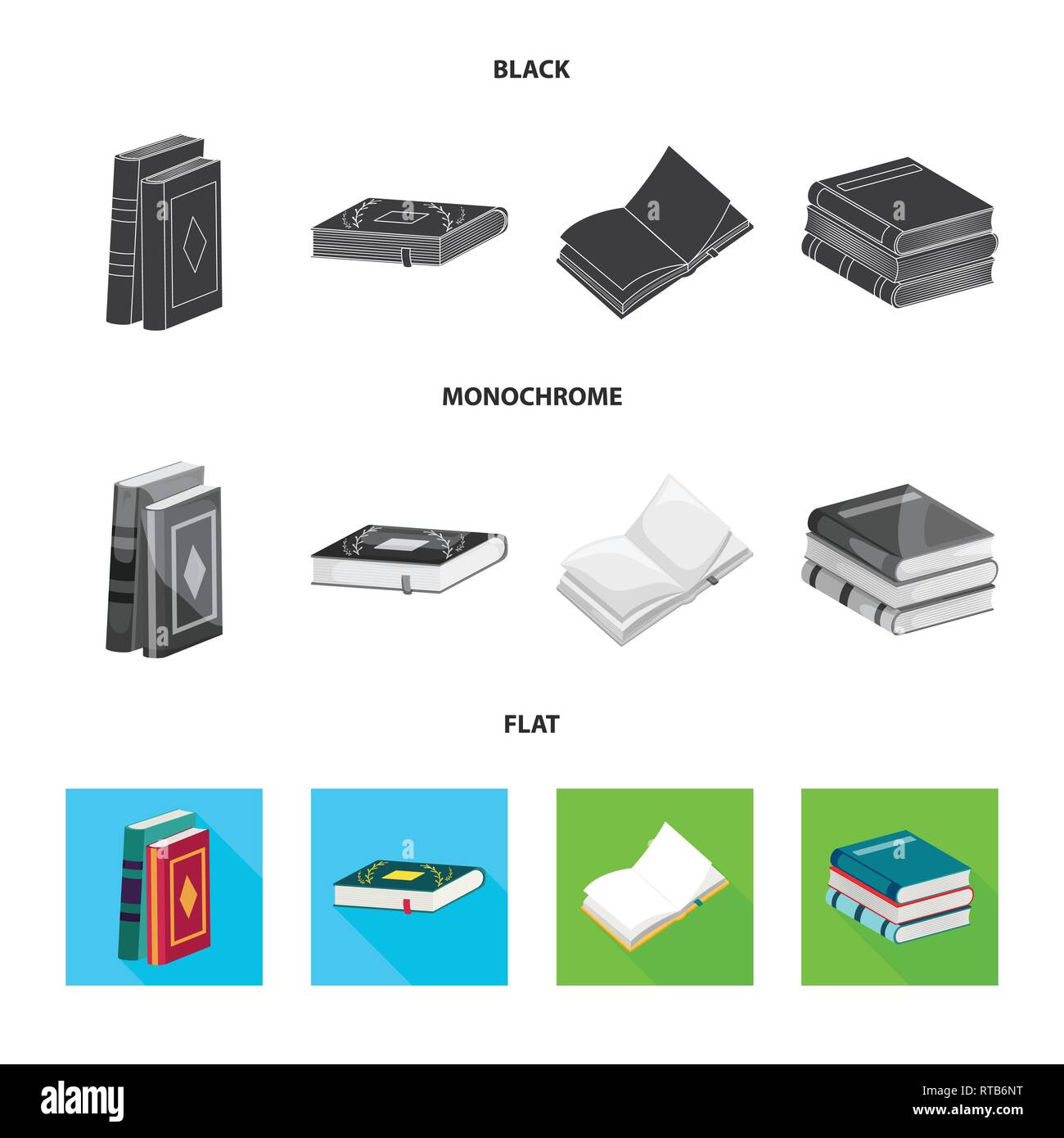 Vector illustration of training and cover icon. Collection of training ...