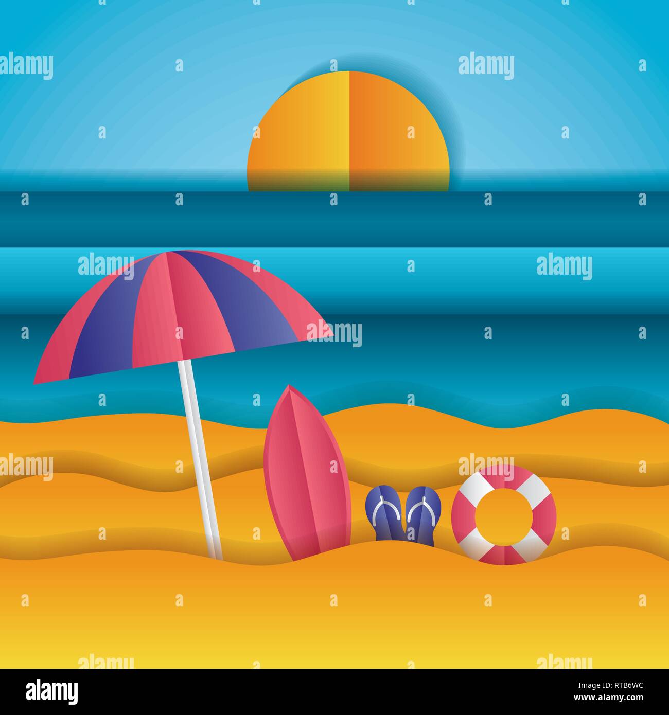 paper origami landscape Stock Vector Image & Art - Alamy