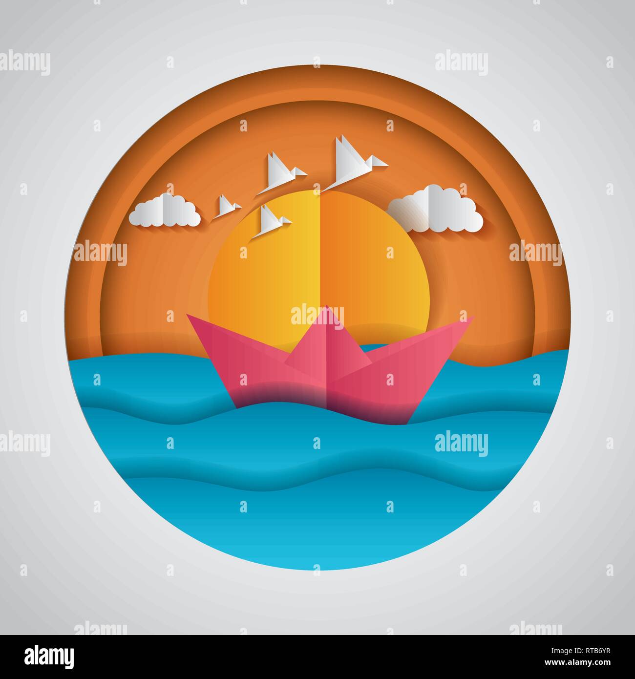 paper origami landscape Stock Vector Image & Art - Alamy