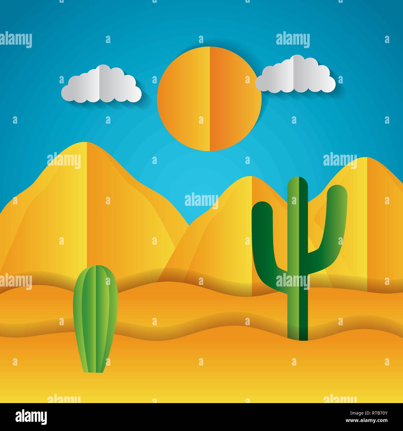 paper origami landscape Stock Vector Image & Art - Alamy