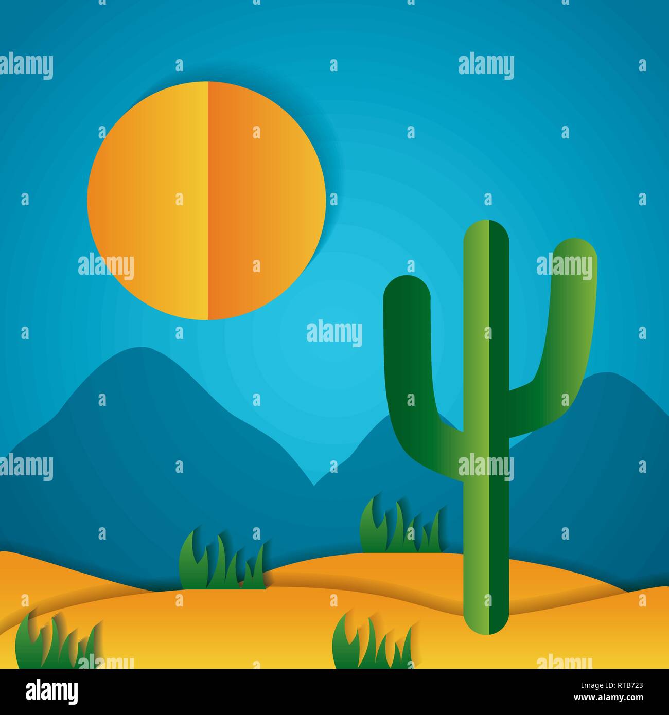 paper origami landscape Stock Vector Image & Art - Alamy