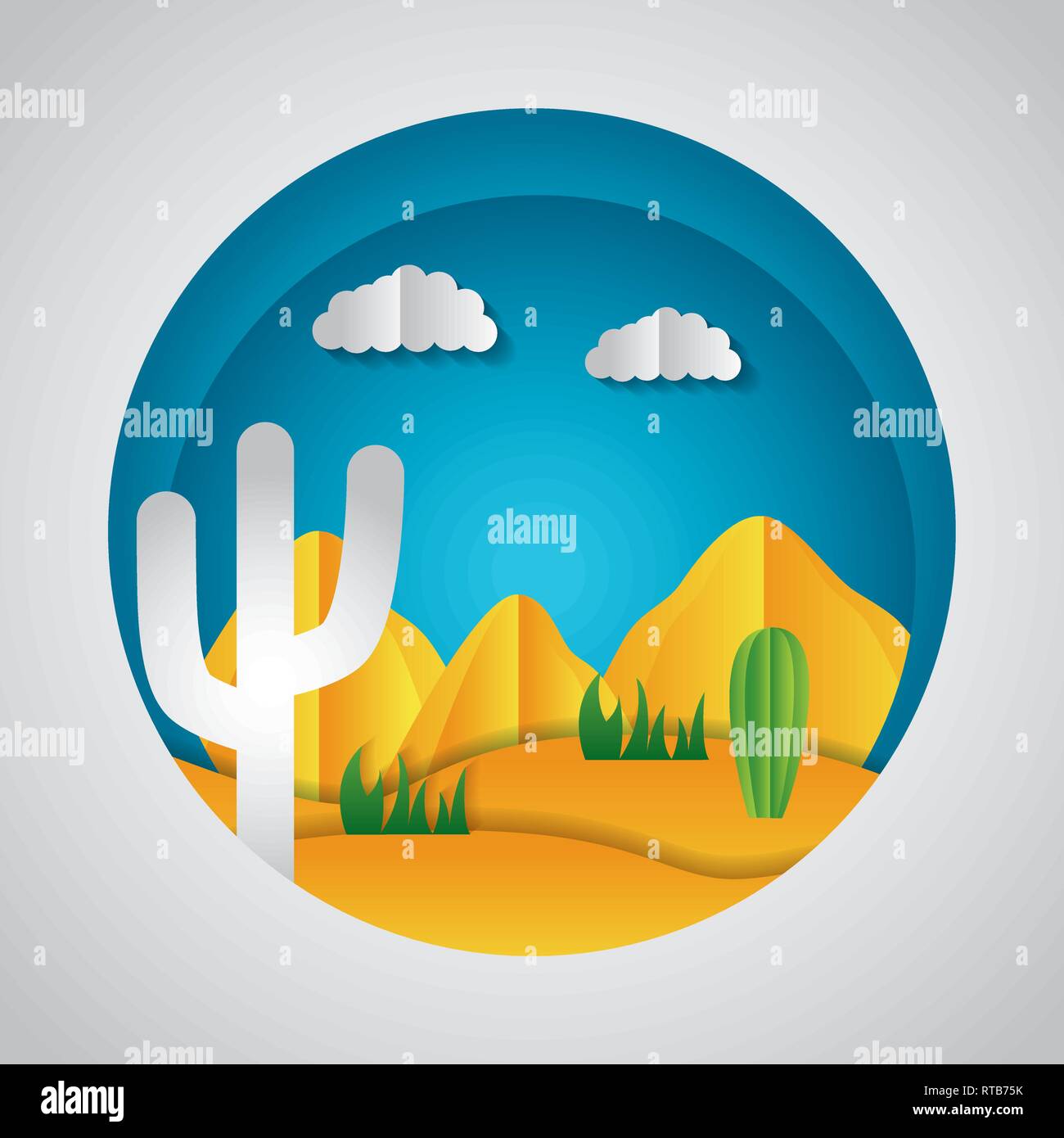 paper origami landscape Stock Vector Image & Art - Alamy