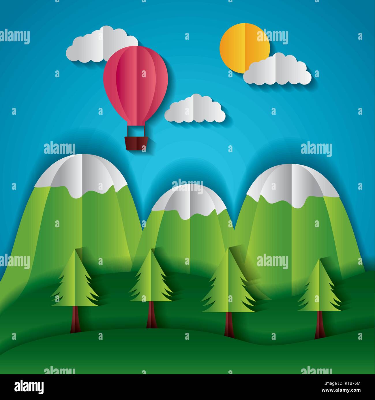 Sunny origami Stock Vector Images - Alamy