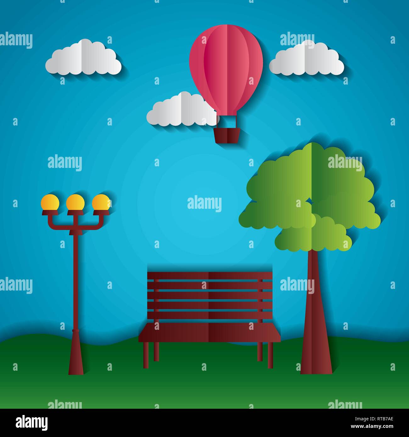 paper origami landscape Stock Vector Image & Art - Alamy