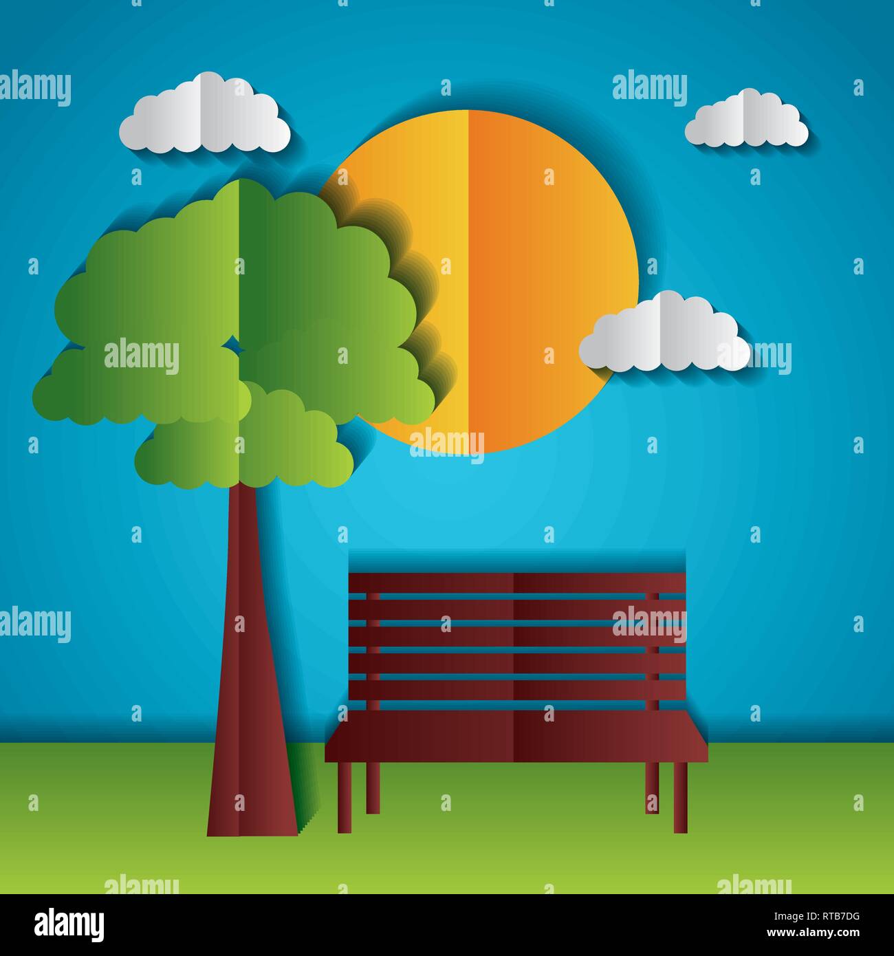 paper origami landscape Stock Vector Image & Art - Alamy