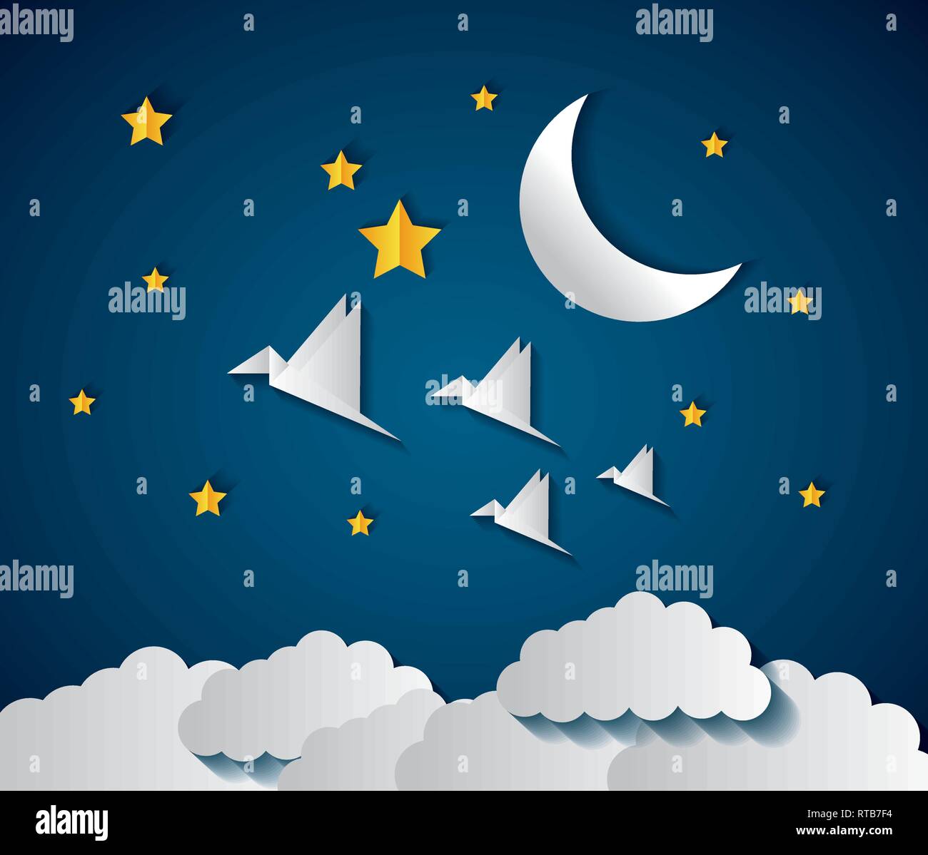 paper origami landscape Stock Vector Image & Art - Alamy