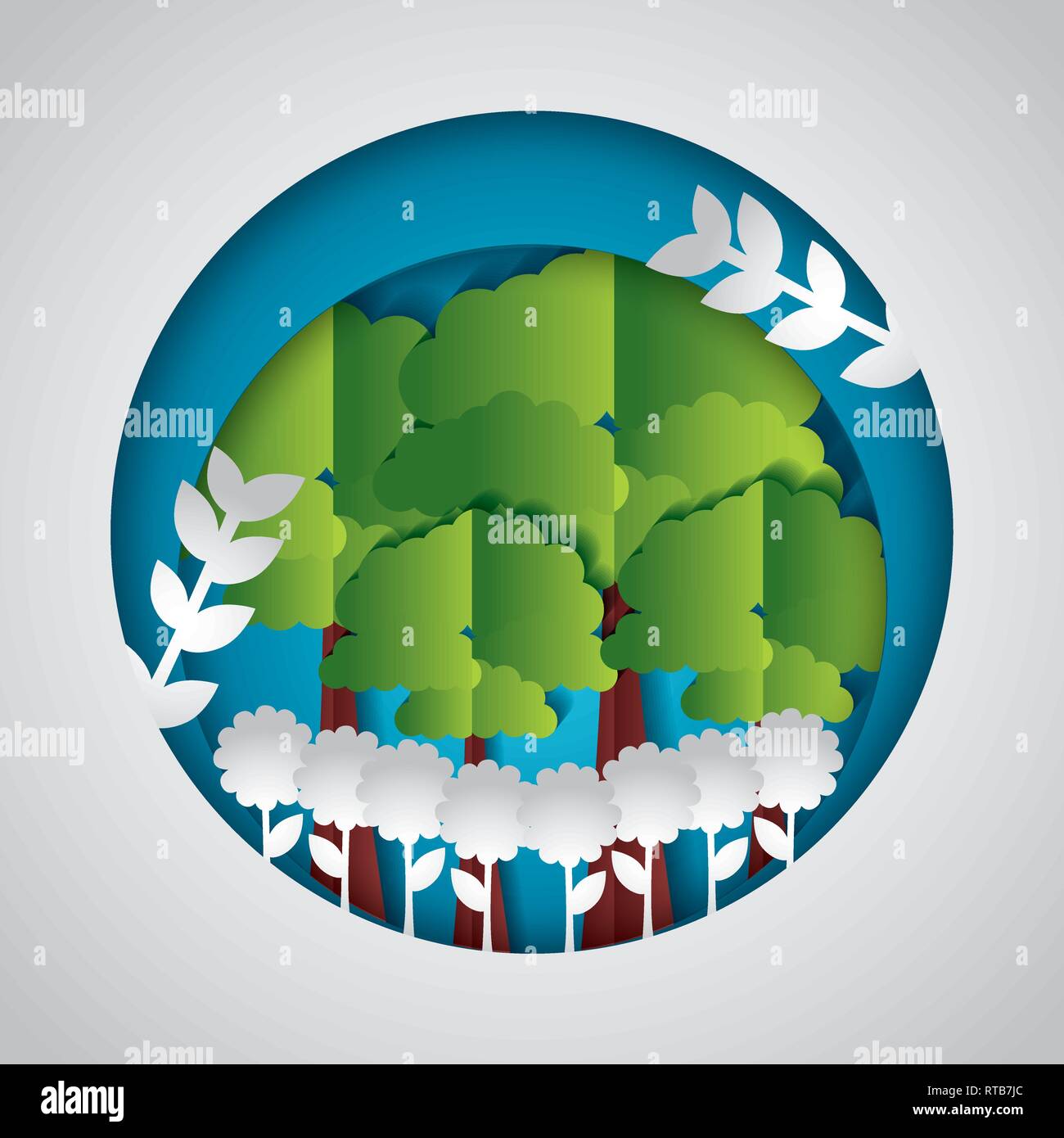 paper origami landscape Stock Vector Image & Art - Alamy