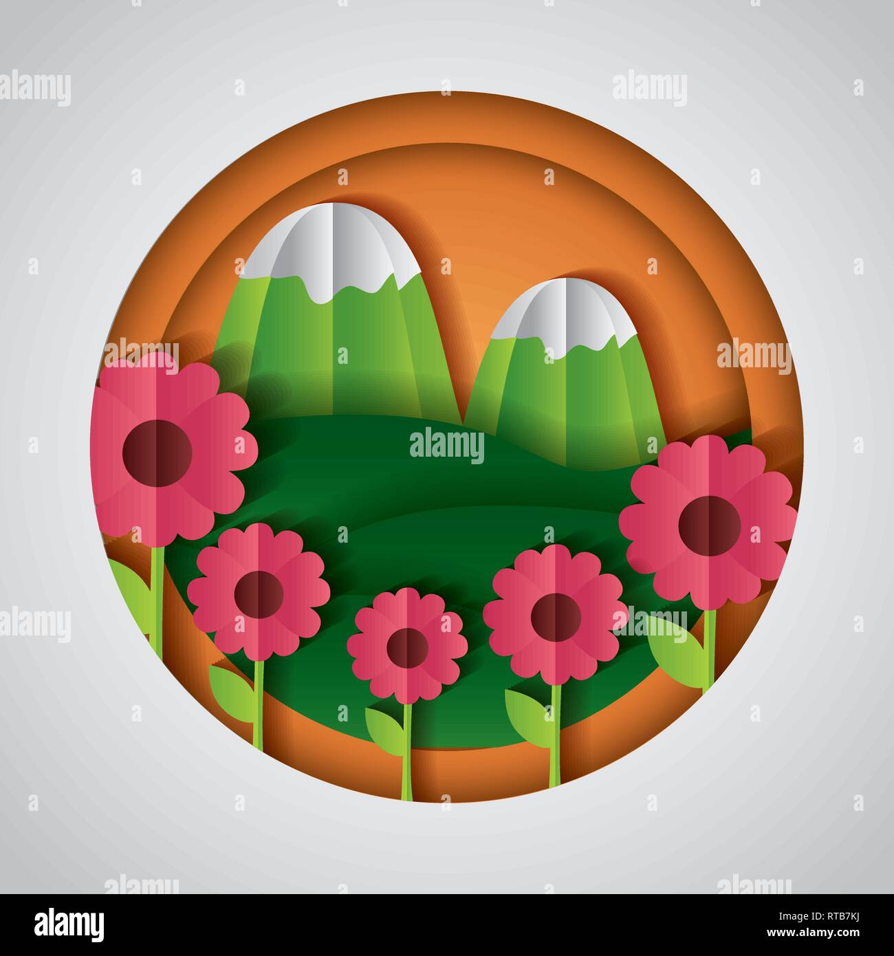 paper origami landscape Stock Vector Image & Art - Alamy